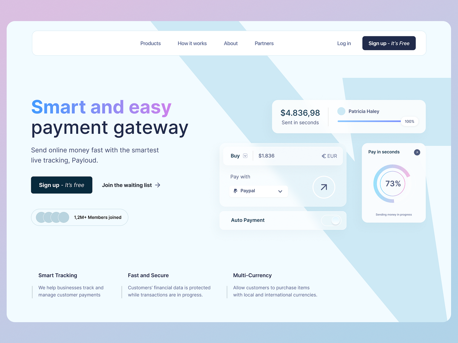 Modern Saas Payment Gateway Header Design by Waleed PARACHA on Dribbble