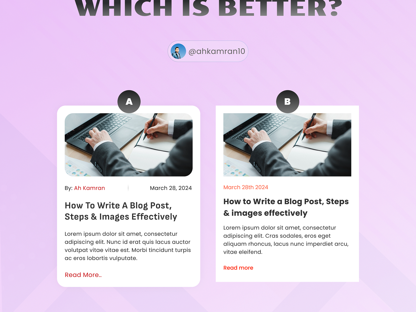 Blogs Section Ui by Ah kamran on Dribbble