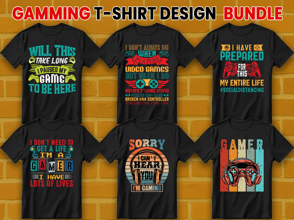Gamer T-shirt Design Gaming Apparel by Shahtech 50 on Dribbble