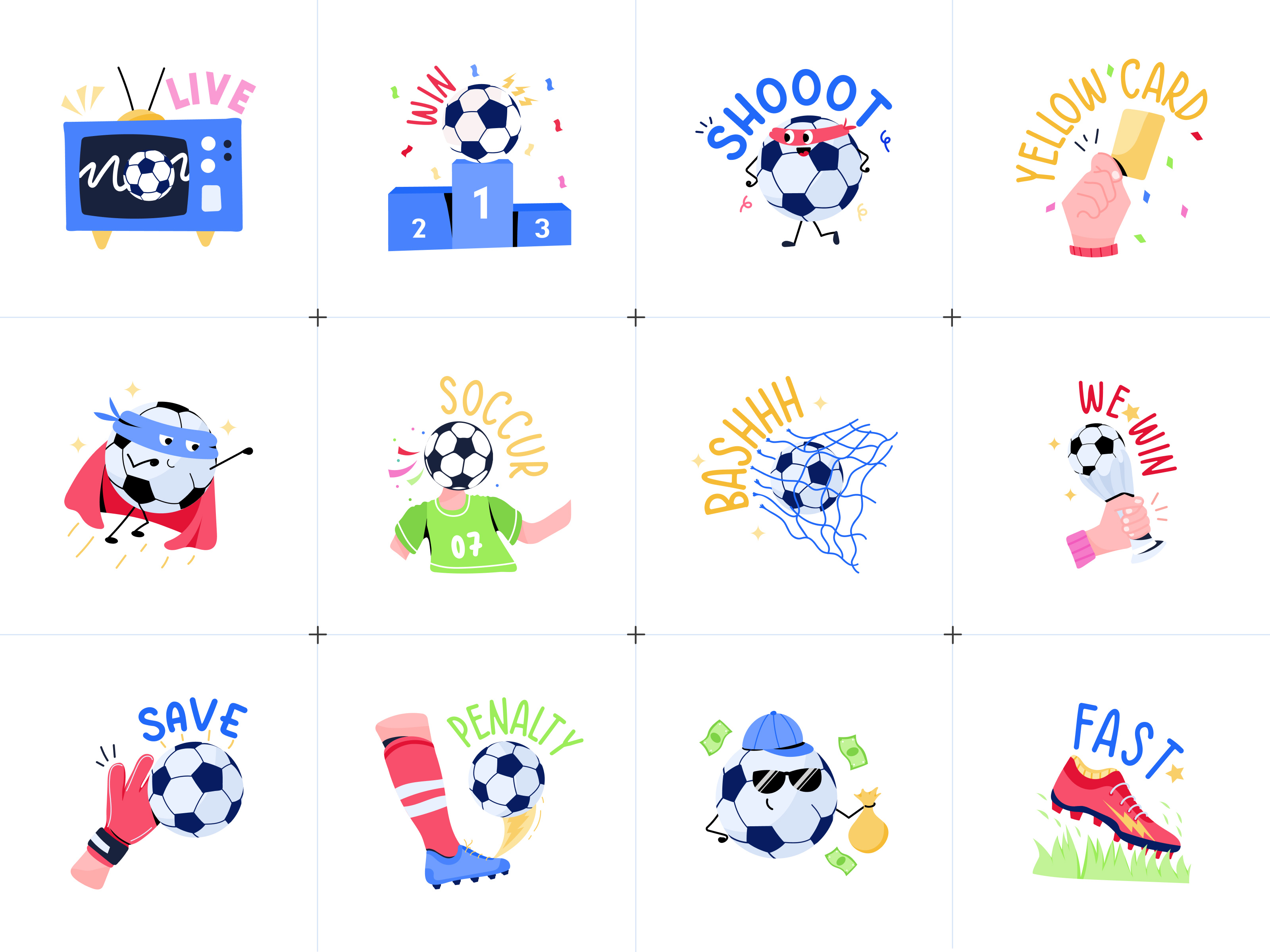 Football World Cup Stickers by Smashing Stocks on Dribbble