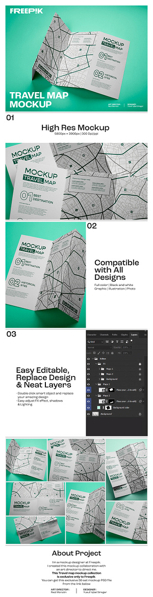 Premium Travel Map Mockup by Yusuf Iqbal Siregar on Dribbble