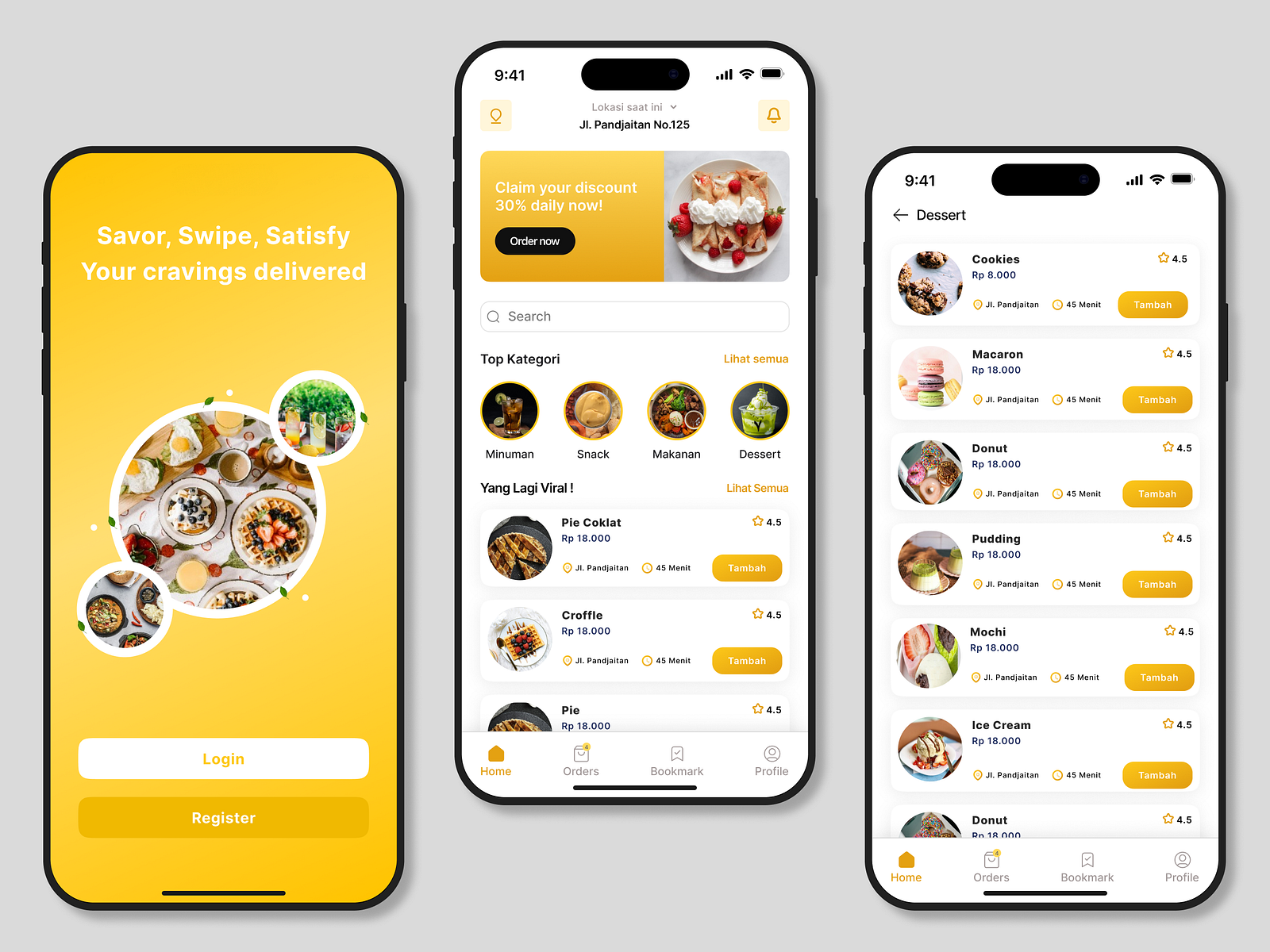 Food Delivery Mobile App Design UI/UX by Nazwa Oktavia Salsabila on ...