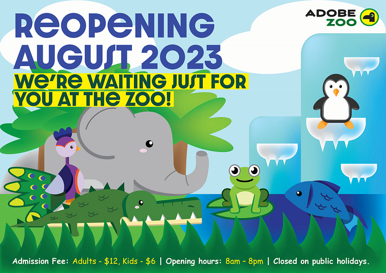 Zoo Poster by Alena Chia on Dribbble