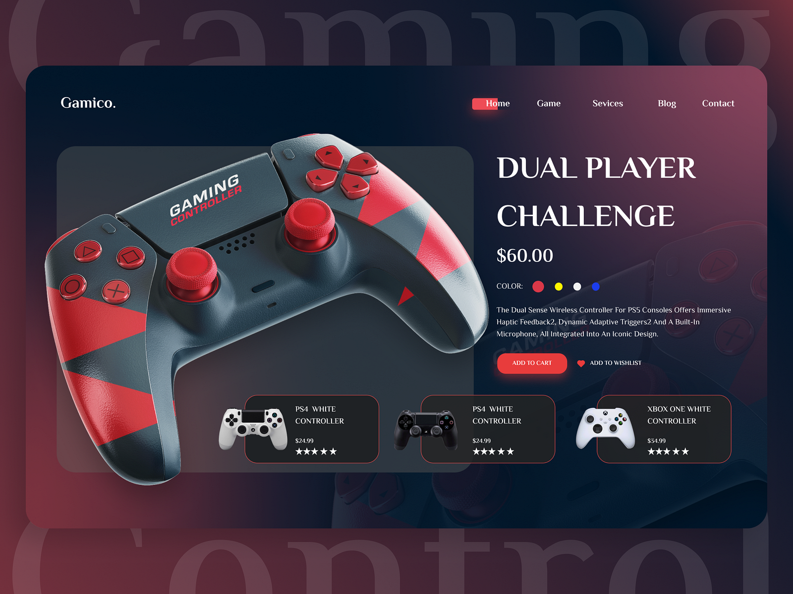 Gaming Controller UI by Riaz Uddin on Dribbble
