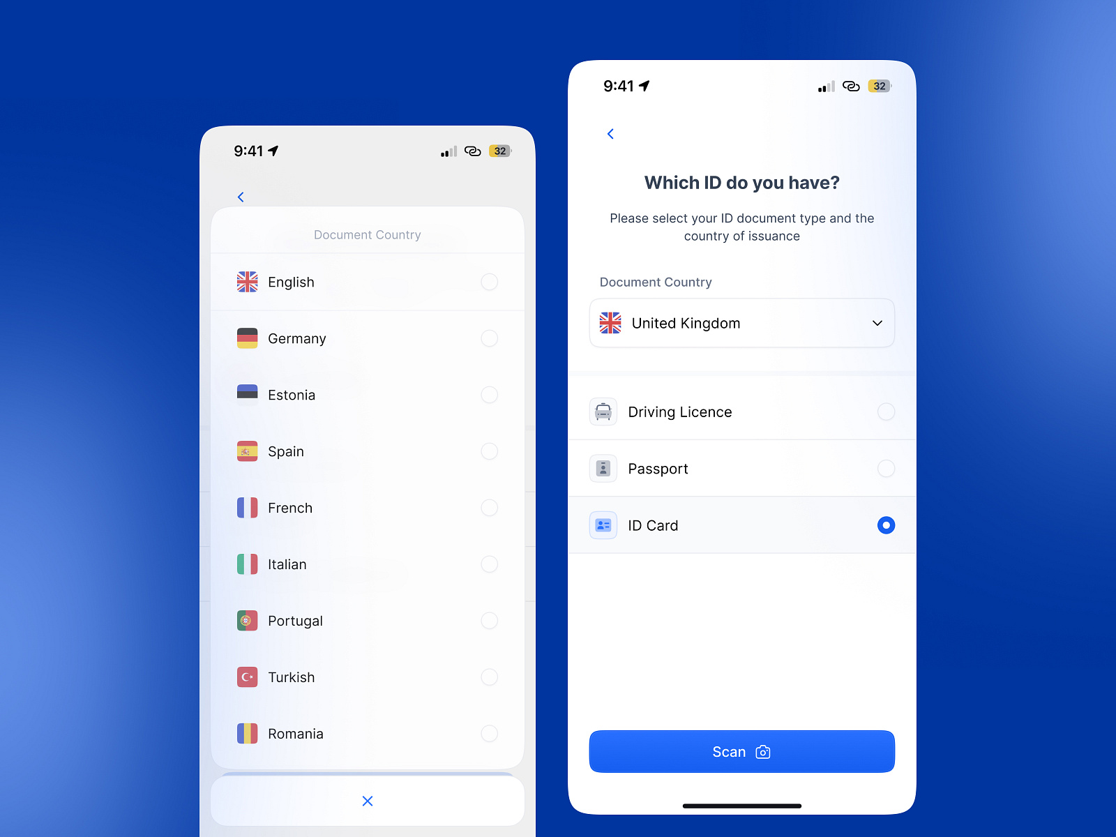 Finance App UI · Verifying ID Screens by Emre Aktaş on Dribbble