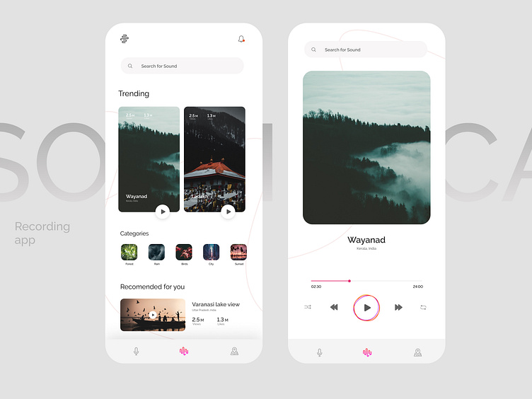 Soundscape app design by Rinoy on Dribbble