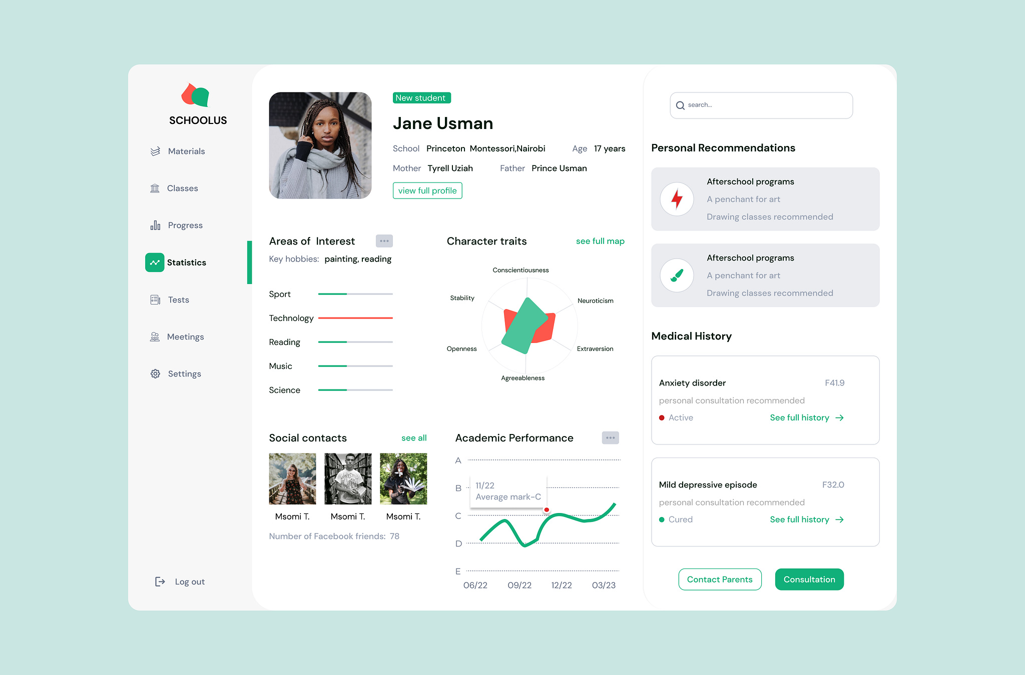Student Management Dashboard by Nancy N Abuga on Dribbble