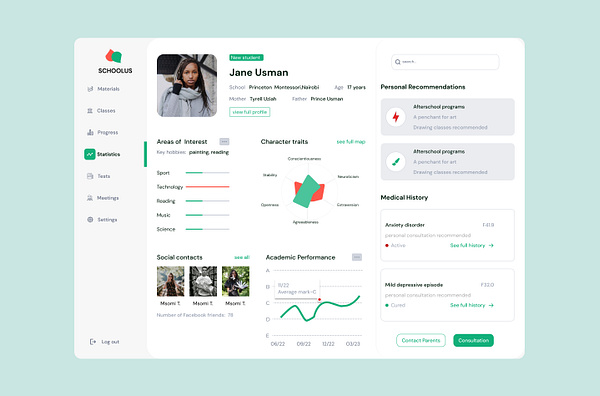Student Management Dashboard by Nancy N Abuga on Dribbble
