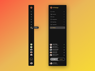 UI Design - Navigation Bar (Dark Mode) by LYBCOUK on Dribbble