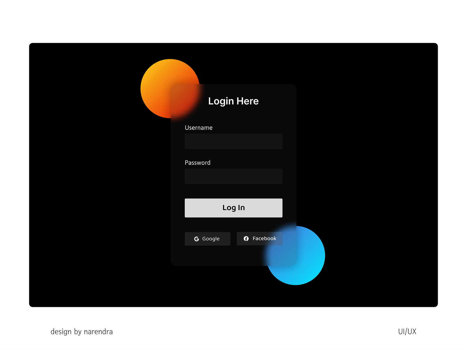 Login Card UI by Narendra Prajapati on Dribbble