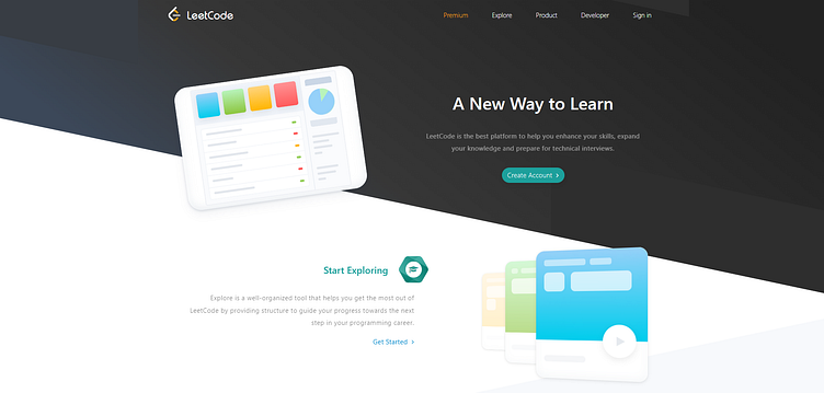 Leetcodes Landing Page Design By Yash Wardhan On Dribbble