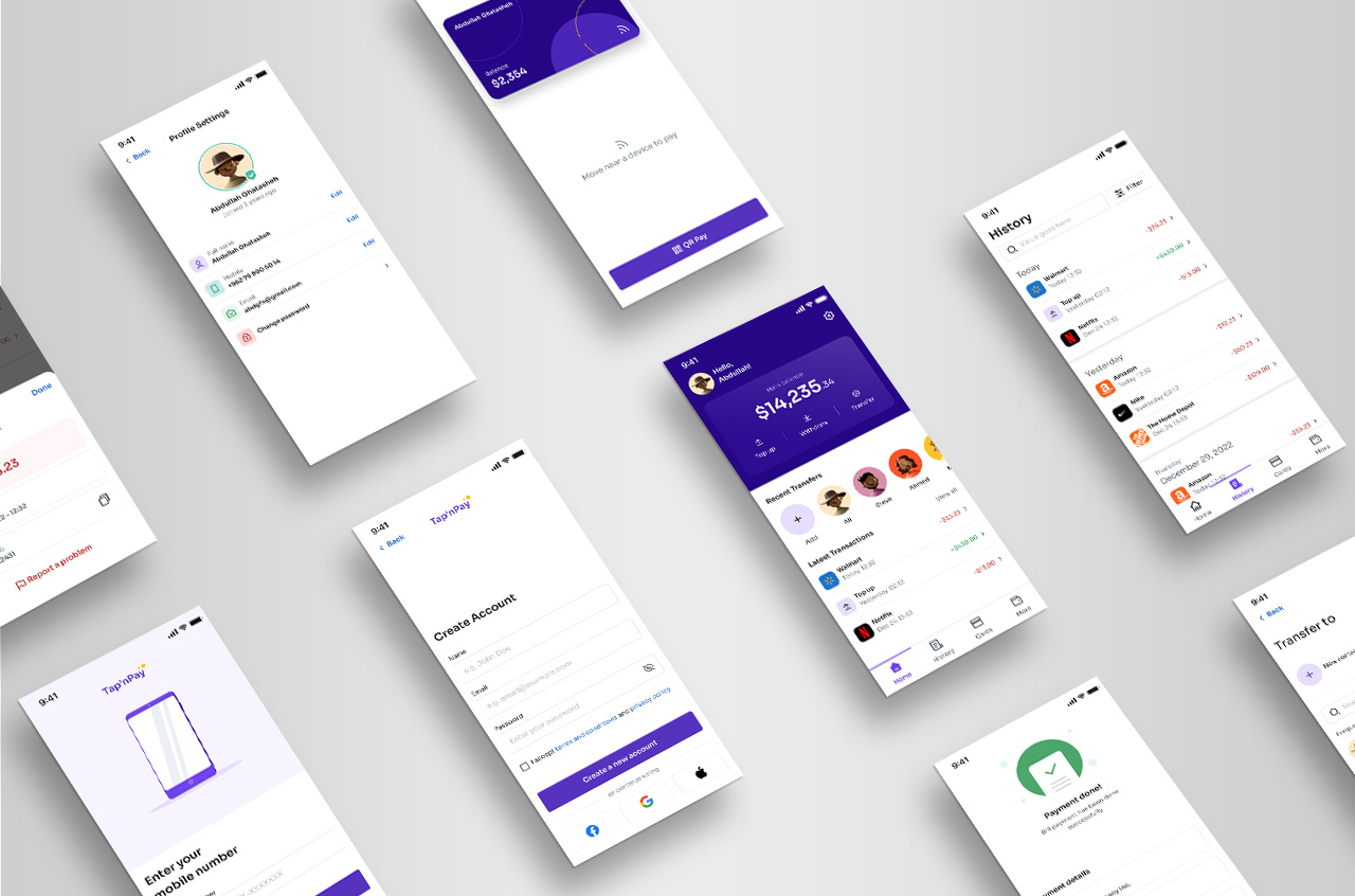 Banking App UI Design by Farhan Ashraf on Dribbble