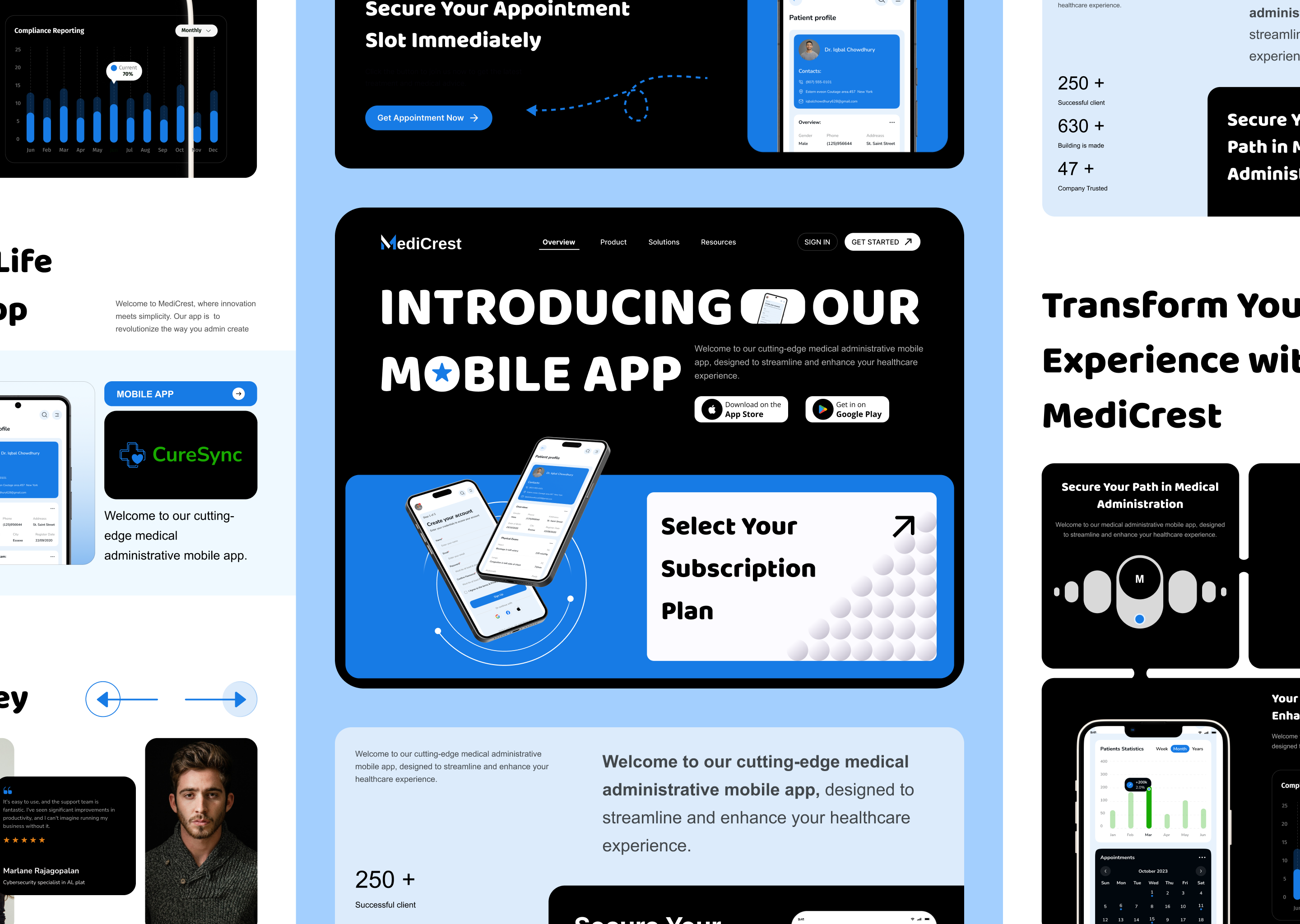 Medical App Landing Page by Md. Bulbul Islam on Dribbble