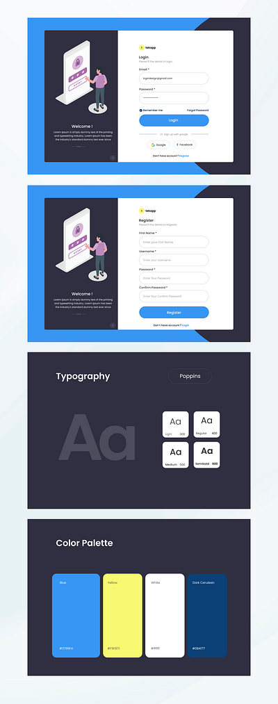 Modern Login UI Design by Srinivas Veeraboina on Dribbble