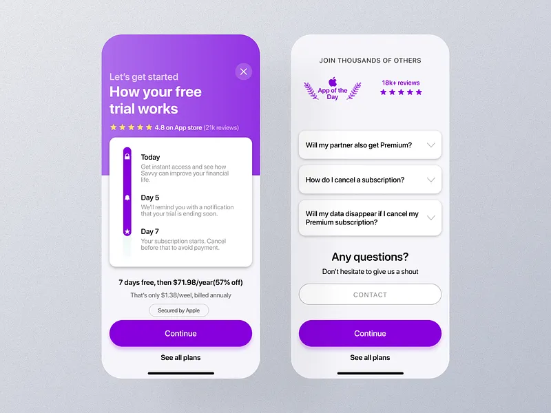 Subscription Screen designs, themes, templates and downloadable graphic ...