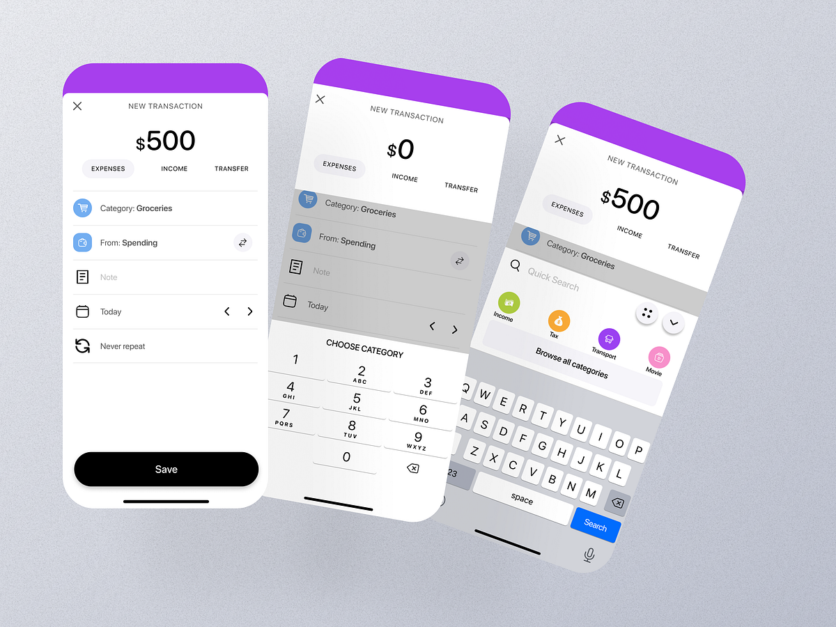 Transaction Mobile App Ui by UI Ants on Dribbble