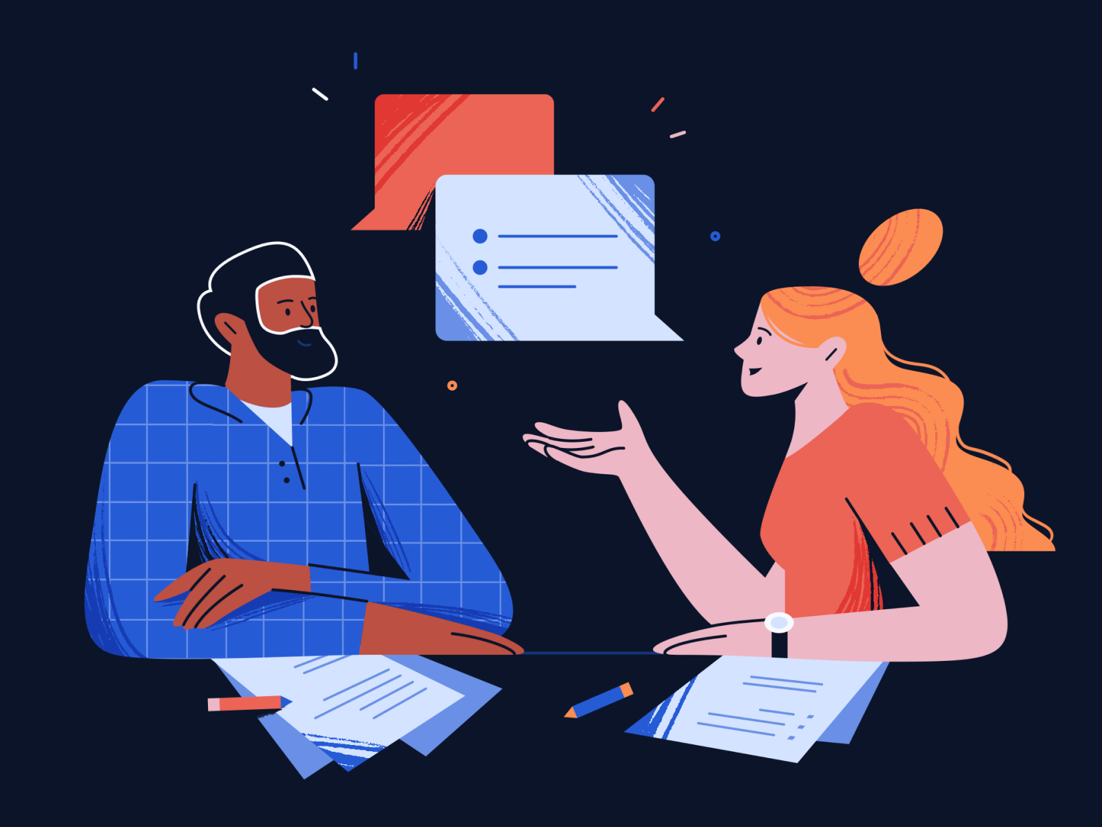 Conversation by Irene Neyman on Dribbble