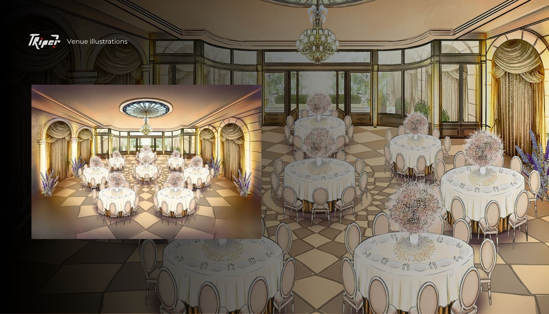 Venue Drawings by Jay-r Narvaja on Dribbble