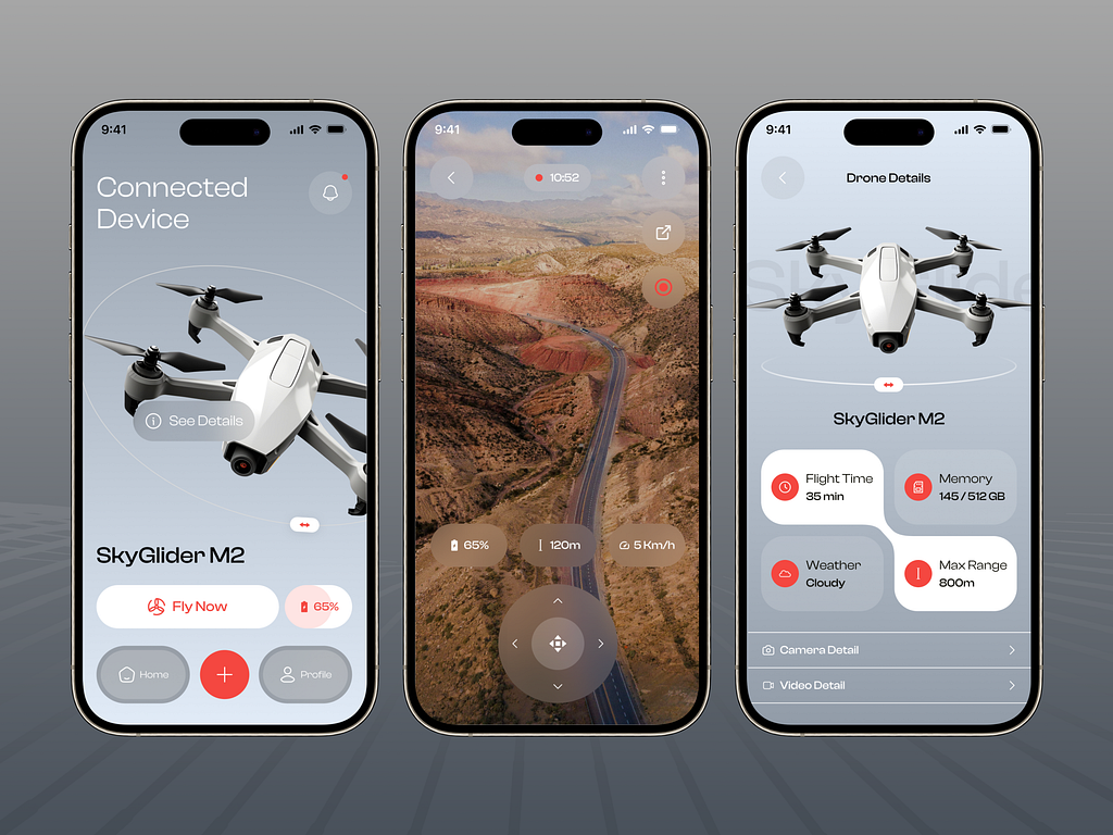 Drone Control App UI Concept by MQoS UI/UX for MultiQoS on Dribbble