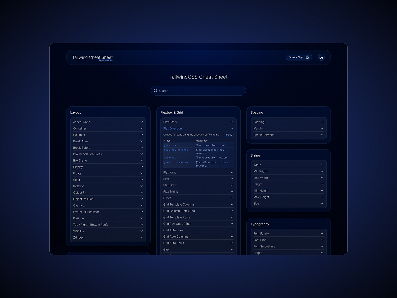 Minimalist Tailwind CSS Cheat Sheet Page by atkntepe on Dribbble Minimalist Tailwind CSS Cheat Sheet Page by atkntepe on Dribbble