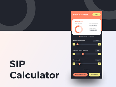 SIP Calculator by Pranay Patel on Dribbble