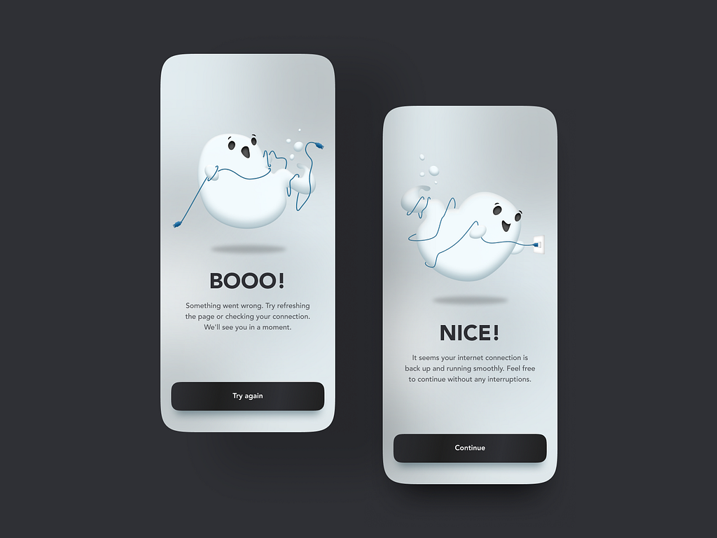 No Internet Connection - UI Design by Gean Ribeiro on Dribbble