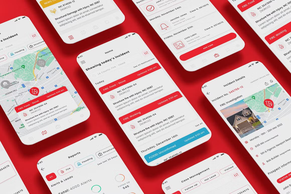 Accident, Emergency & Fire App by New Style Mockup & Web Design on Dribbble