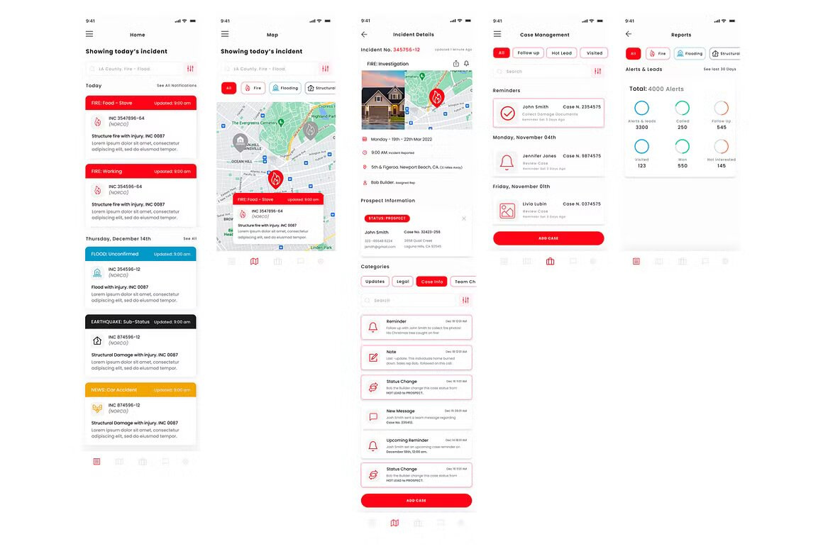 Accident, Emergency & Fire App by New Style Mockup & Web Design on Dribbble