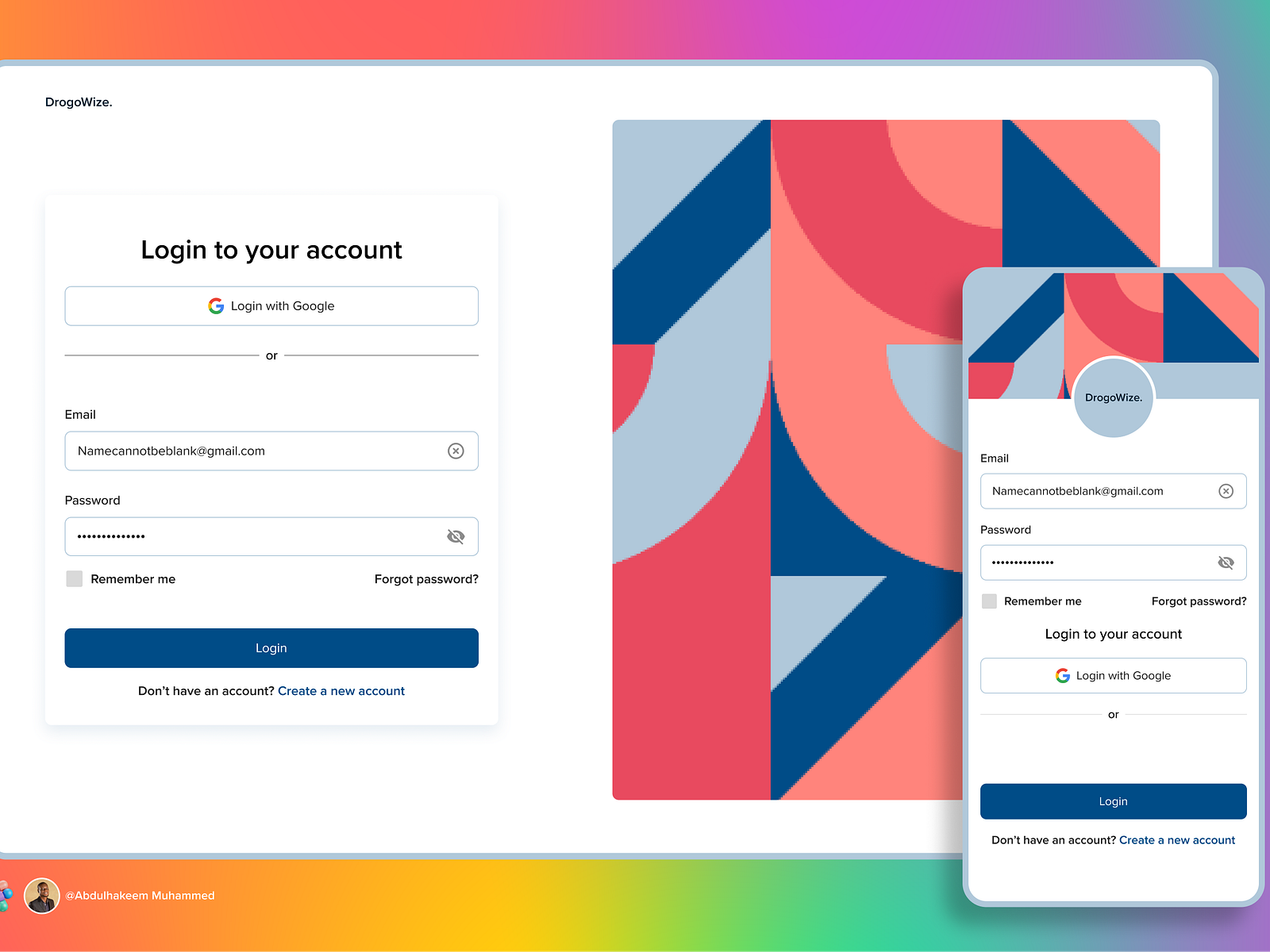 A minimalistic & responsive login page design of a website by ... A minimalistic & responsive login page design of a website by ...