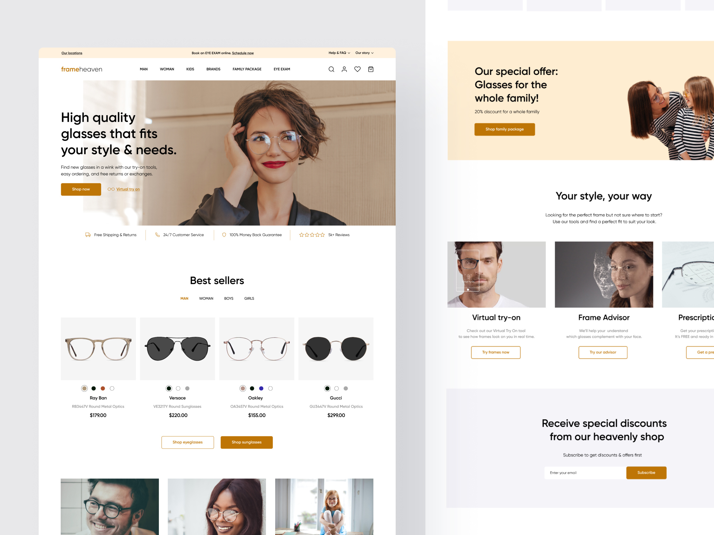 Glasses eCommerce Website by Dejan | Devu Design® on Dribbble
