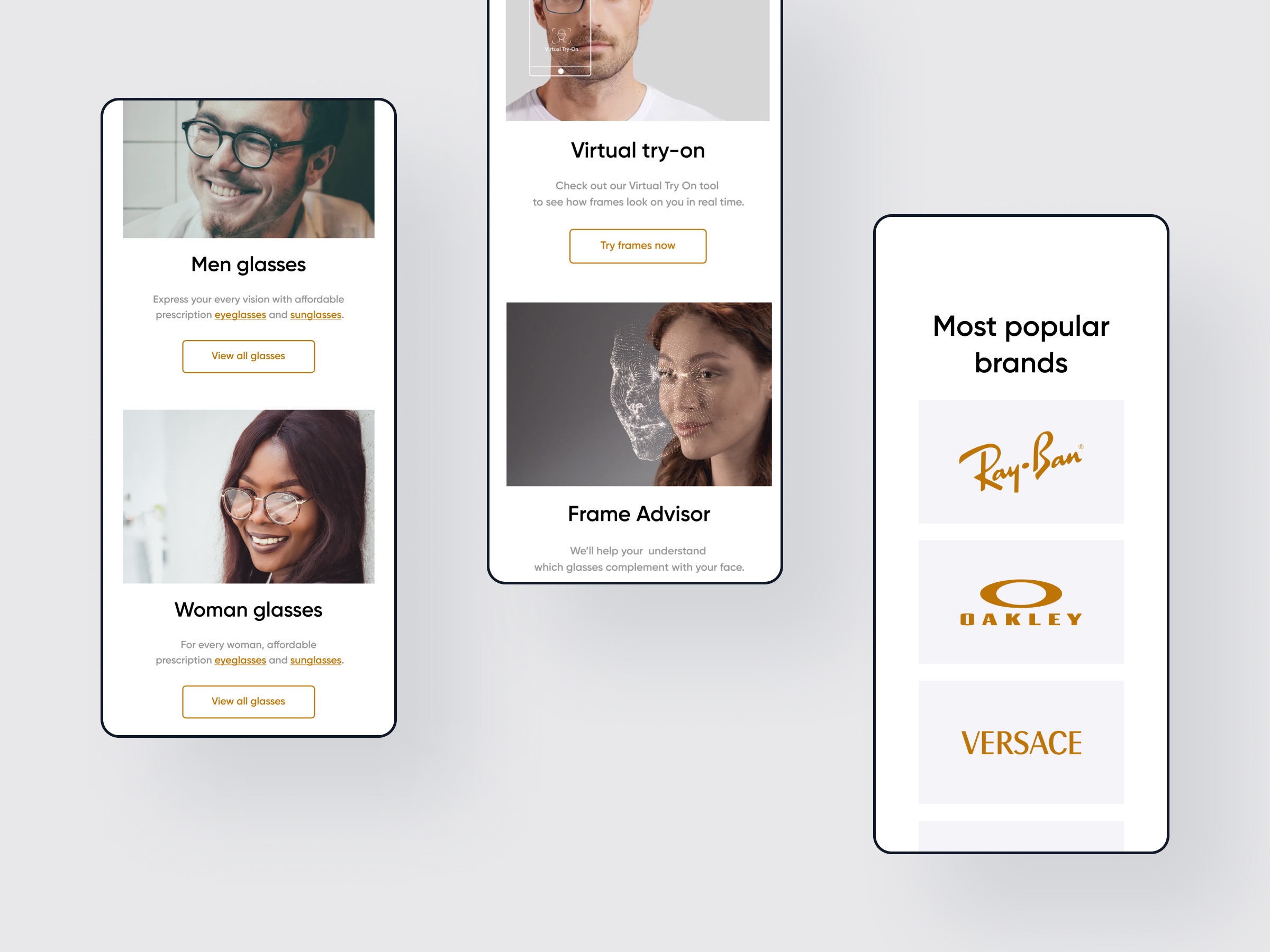 Glasses eCommerce Website by Dejan | Devu Design® on Dribbble