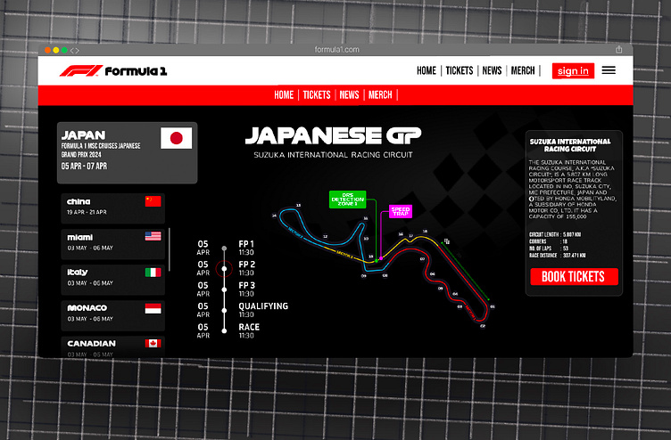Formula 1 website by BHARAT R GUBBER on Dribbble