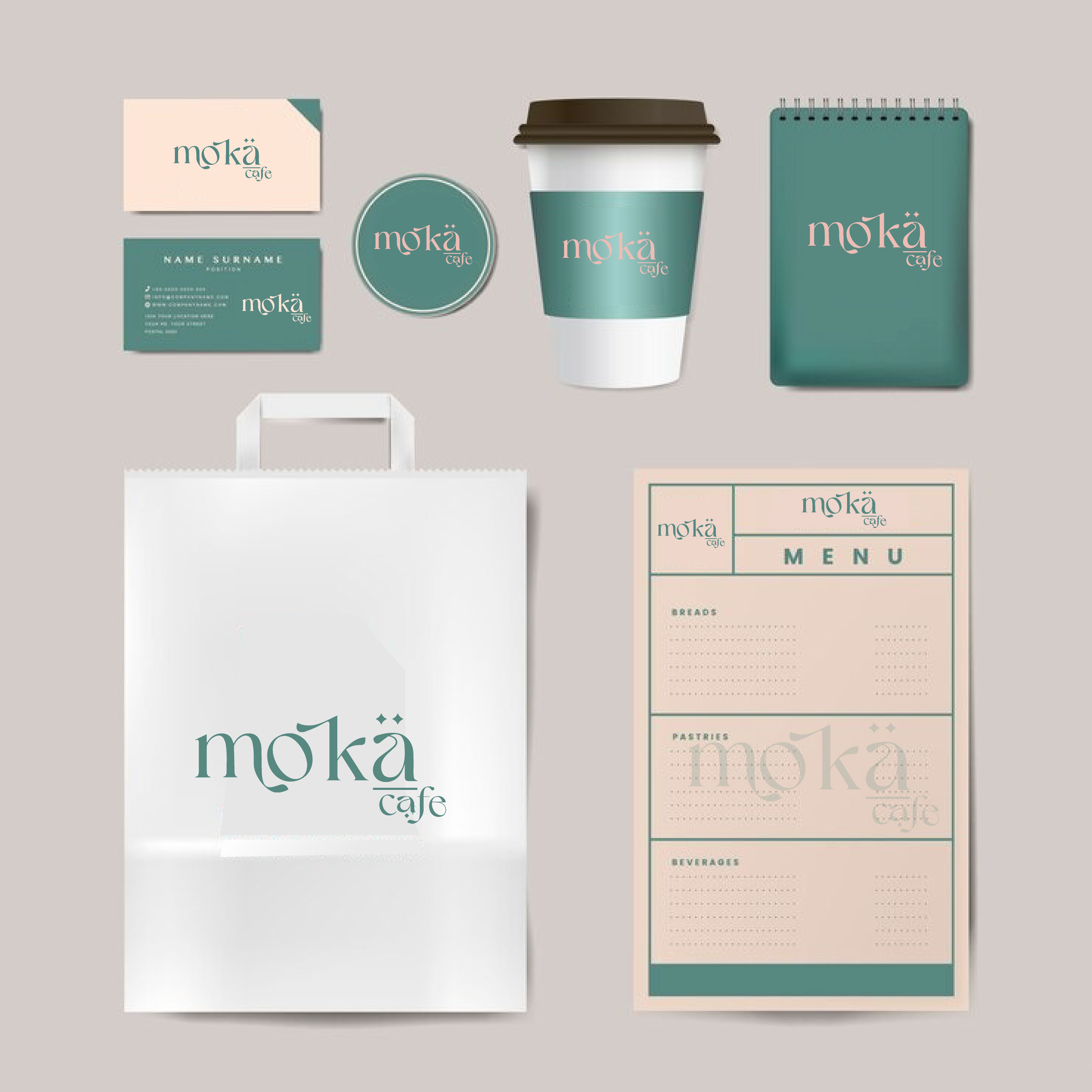 moka cafe logo Design by Abdul Momin on Dribbble