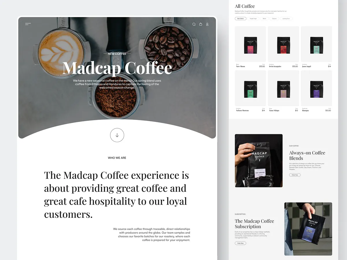 Coffee Website designs, themes, templates and downloadable graphic ...
