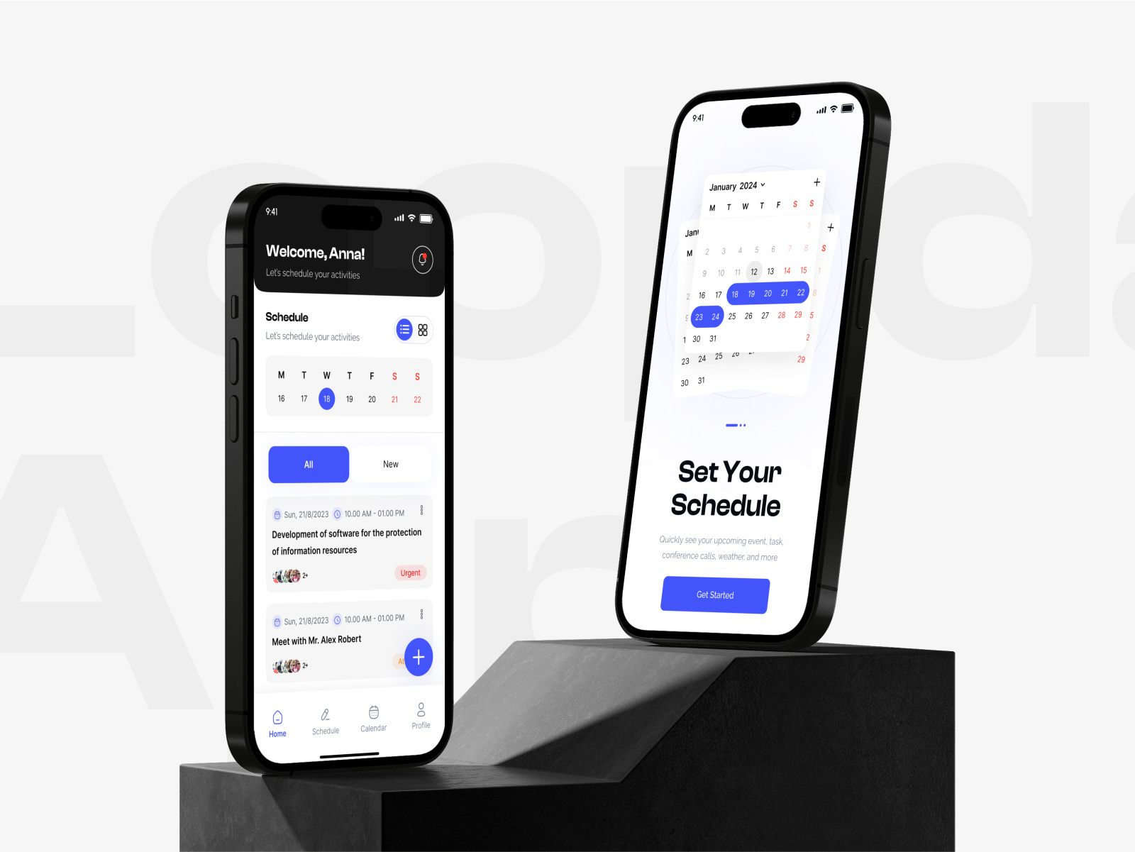 Schedule App designs, themes, templates and downloadable graphic ...