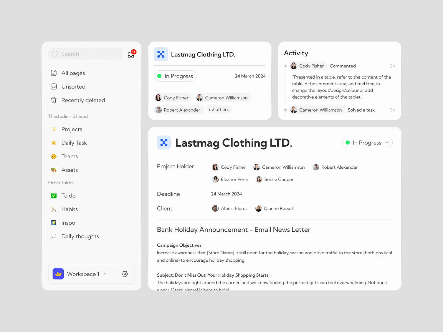 Note-Taking UI Components by Zhofran Ardyan for Hatypo Studio on Dribbble