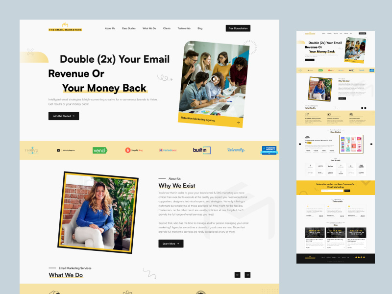 Email Marketing Website Design by Pathan Mohsin Khan on Dribbble
