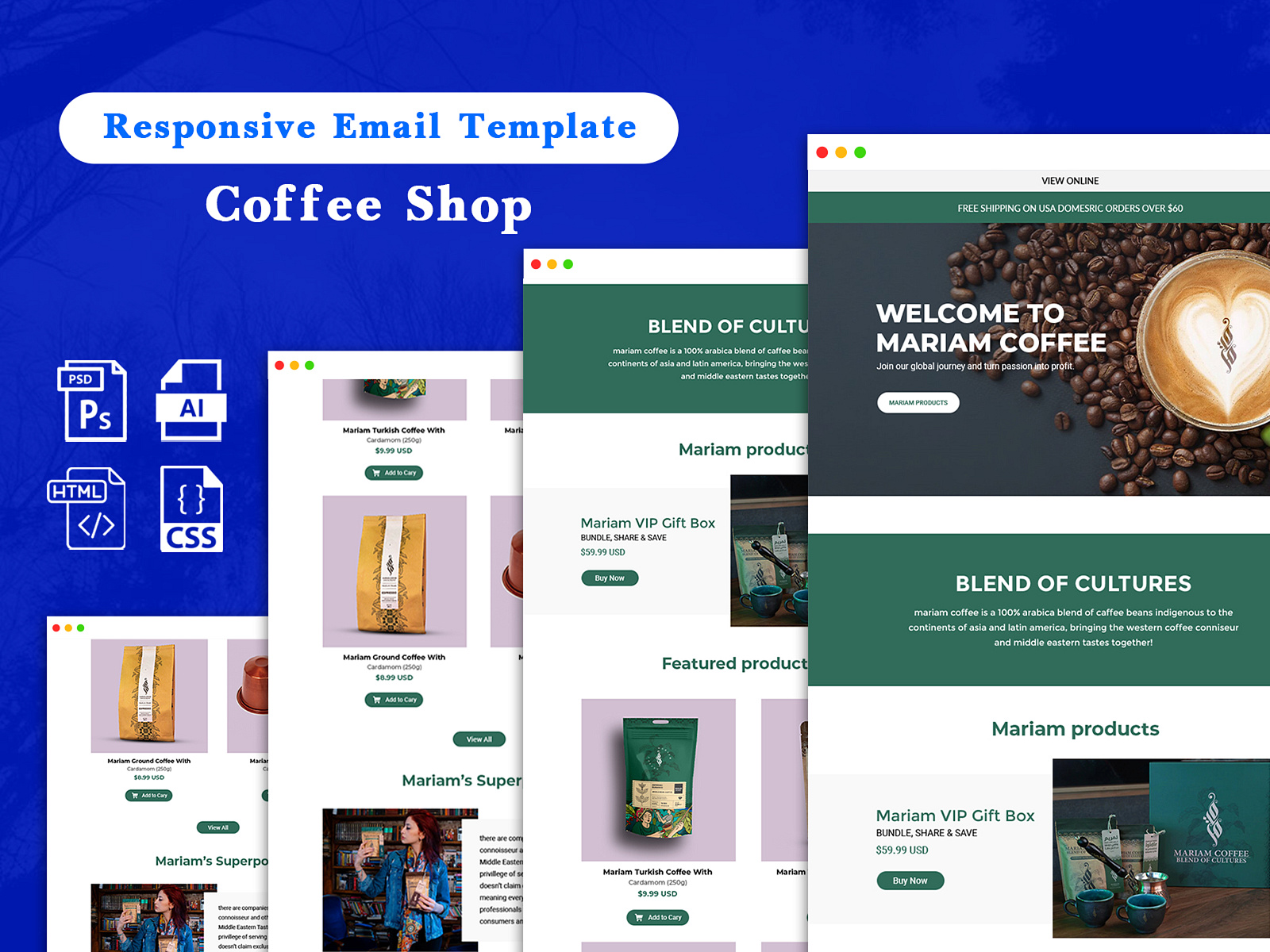 Coffee Shop Email Template Design by Akash Islam on Dribbble