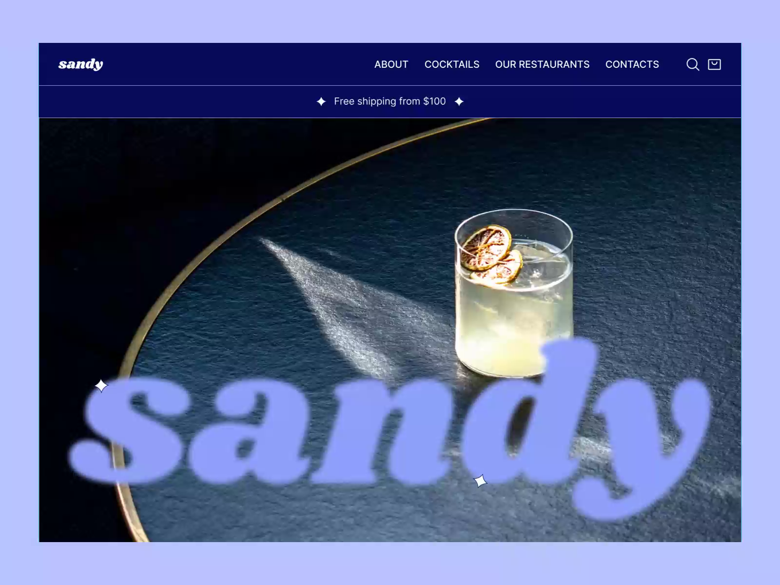 Cocktail Bar Landing Page by Desire Creative Agency on Dribbble