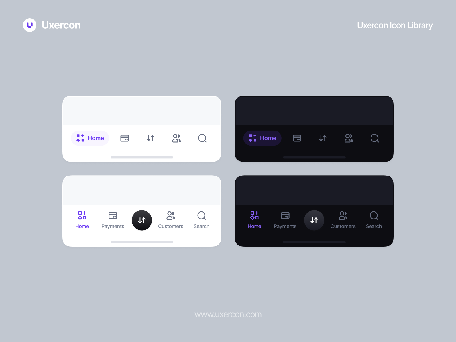 Bottom Navbar by Uxercon | Perfectly Icon Library on Dribbble