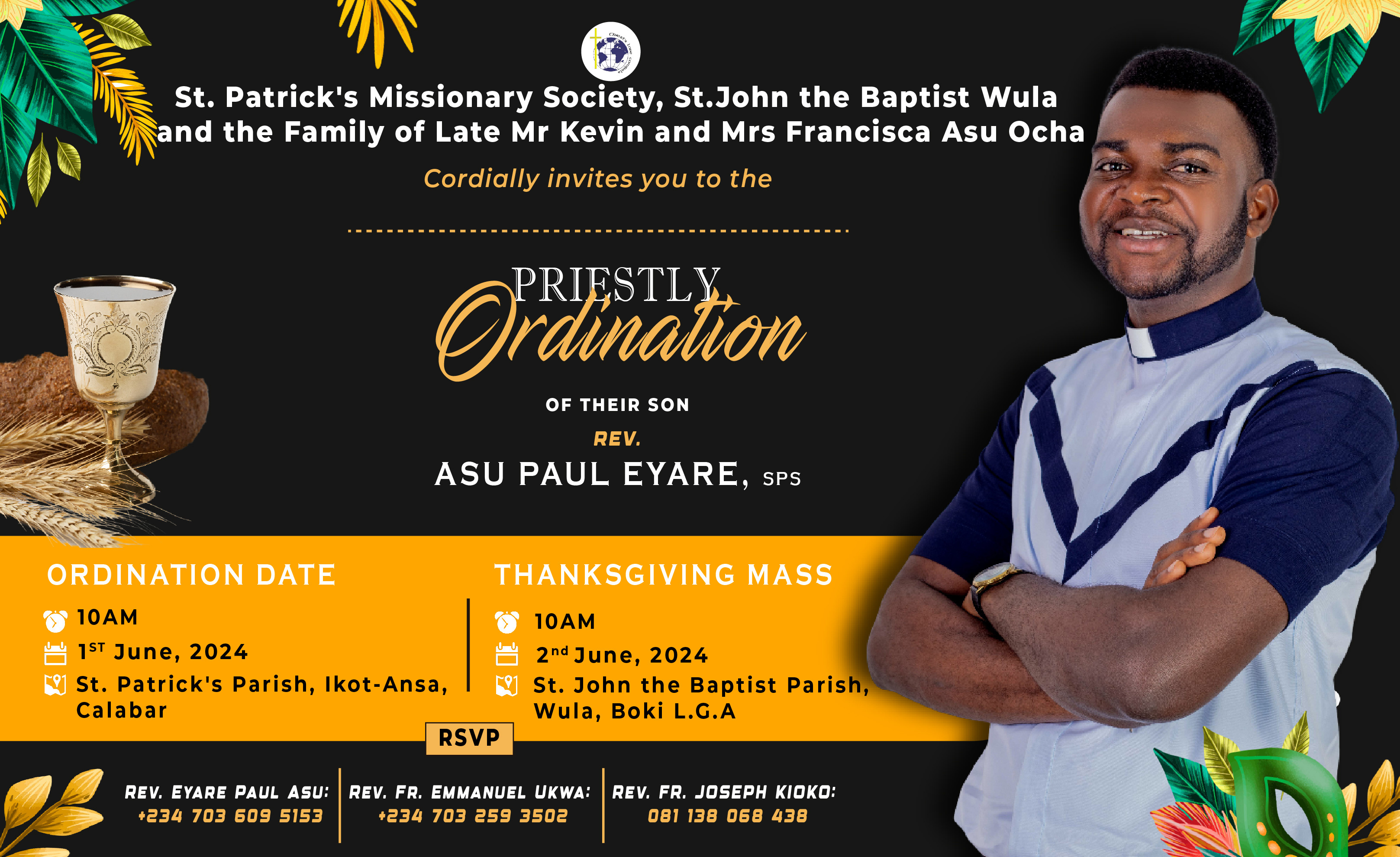 Ordination Invitation Cards by Robert Samal on Dribbble