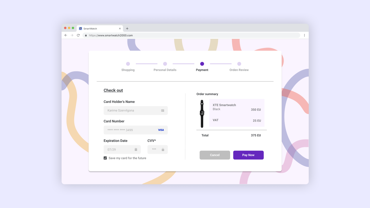 Check out card - Web by Zoraida Sanchez on Dribbble