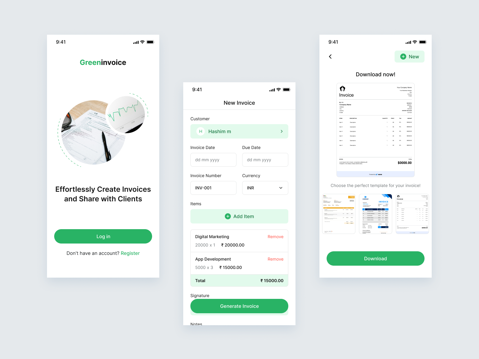 Digital Invoicing designs, themes, templates and downloadable graphic ...
