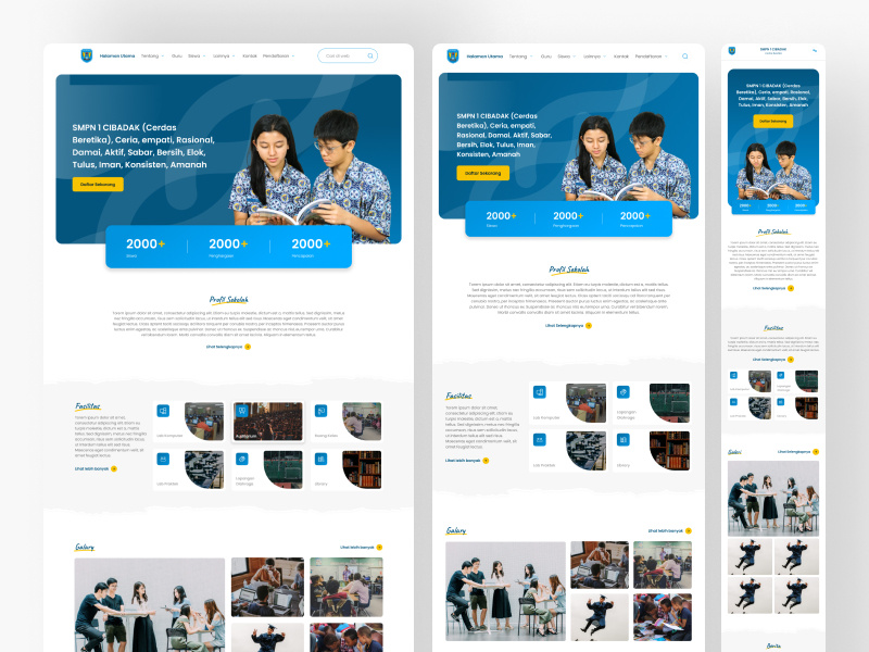 SMPN 1 Cibadak Website Redesign by Mangcoding Studio on Dribbble