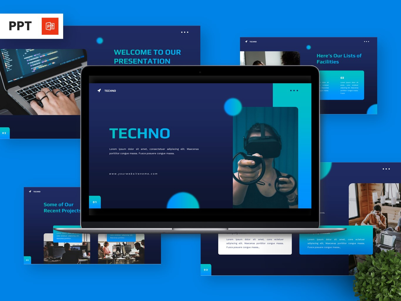 Techno - Technology Powerpoint Templates by Deepslide Studio on Dribbble