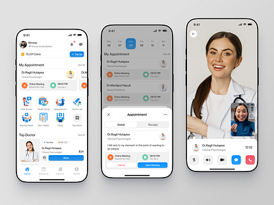 HelloDoc - Healthcare service App by BimGraph🐊 for Kretya Studio on Dribbble