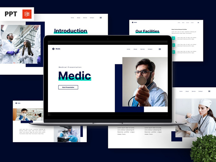 Medic - Medical Powerpoint Templates by Deepslide Studio on Dribbble