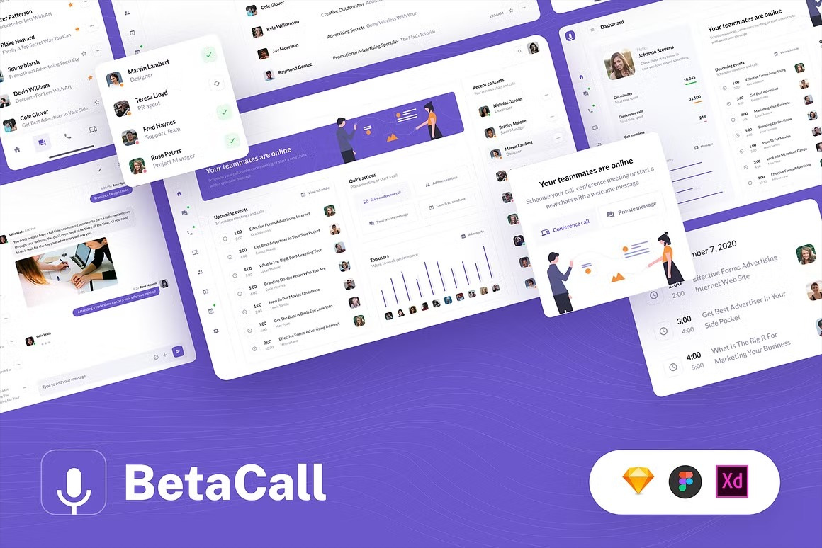 Beta Call - Web & Mobile UI kit by Design Laboratory on Dribbble