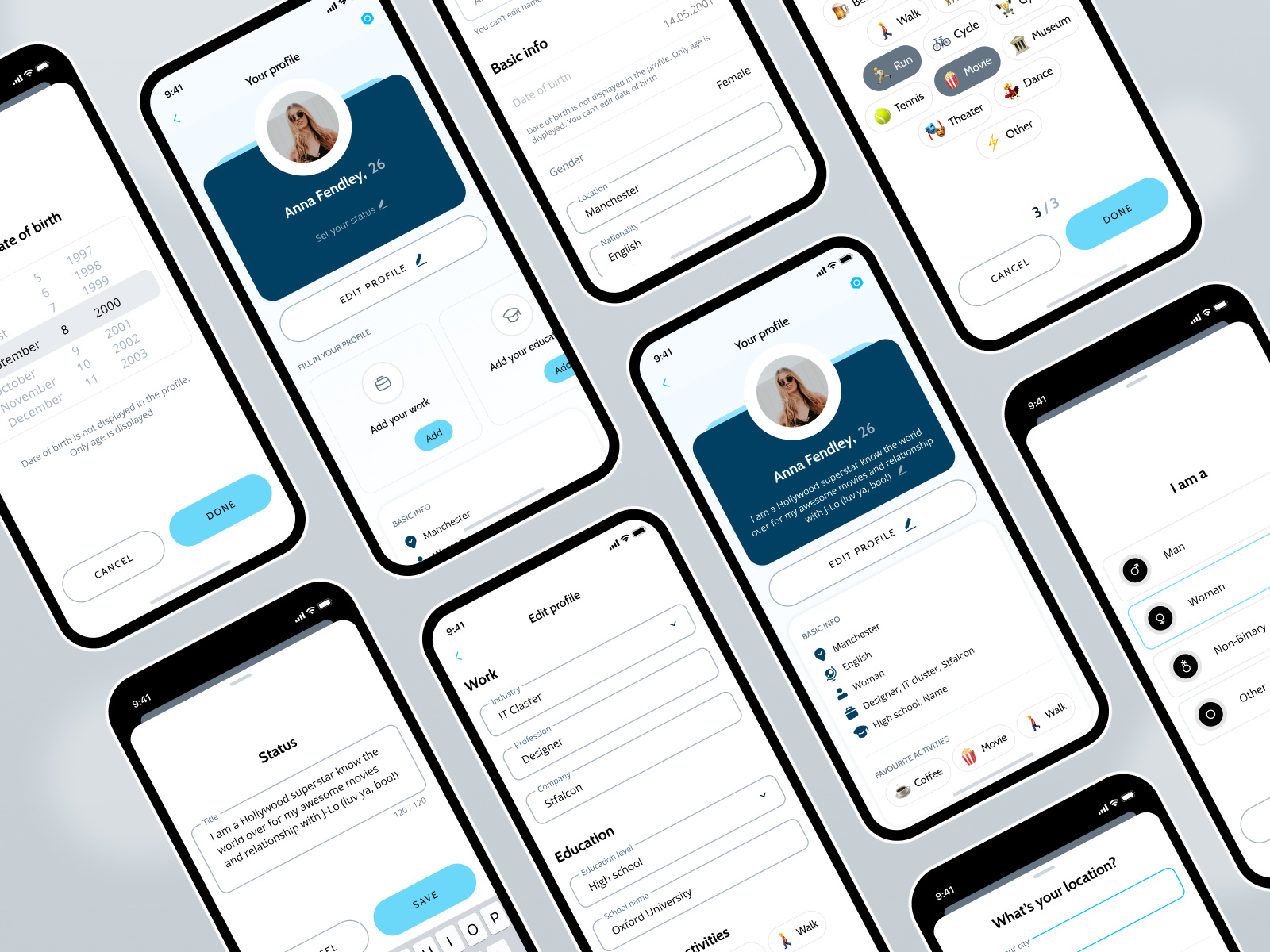 Profile Screens | imbi by Stfalcon for Stfalcon Company on Dribbble