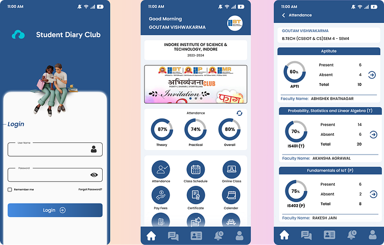 Student Attendance App by Goutam Vishwakarma on Dribbble